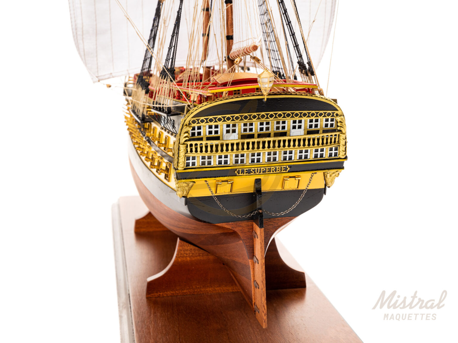 Maquette du Superbe en Bois · Chef-d’œuvre Naval du XVIIIe Siècle